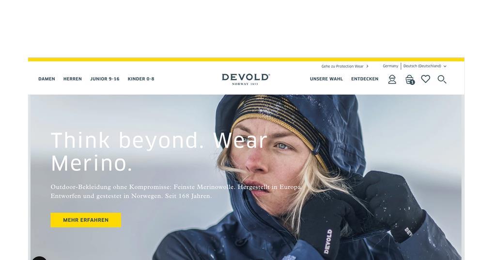 Devold launches German-language website with online store | News briefs ...