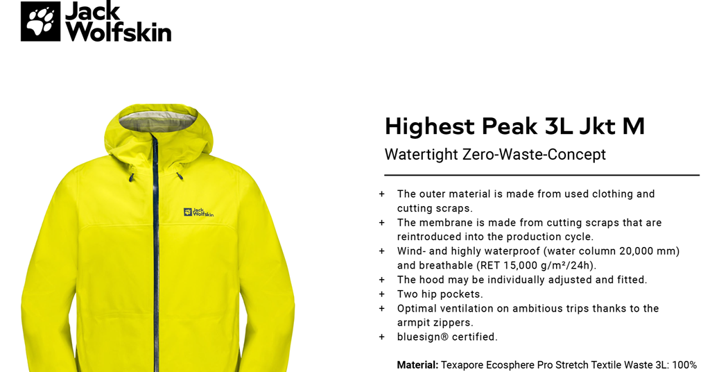 Jack Wolfskin presents first styles with recycled outer materials ...